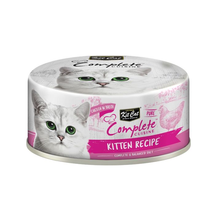 Kit Cat Complete Cuisine Chicken In Broth Canned Kitten Food - 70 g ...